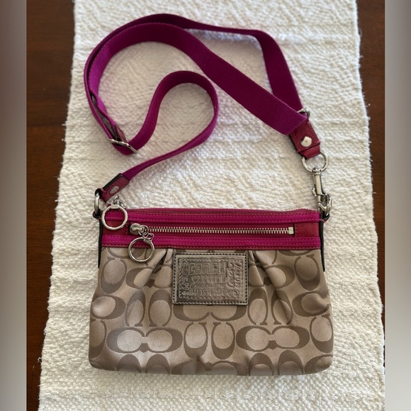 Coach | Bags | Coach Poppy Limited Edition Brown Monogram Cc Logo Mini ...